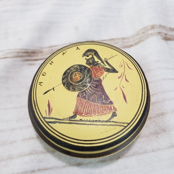 Hand Crafted | Art | Vintage Terracotta Trinket Dish Ancient Greek God ...